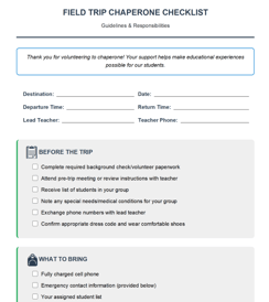 Ultimate Field Trip Checklist: For Teachers, Chaperones & Students